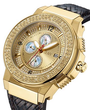 Jbw Men's Saxon Diamond (1/6 ct.t.w.) 18k Gold Plated Stainless Steel ...