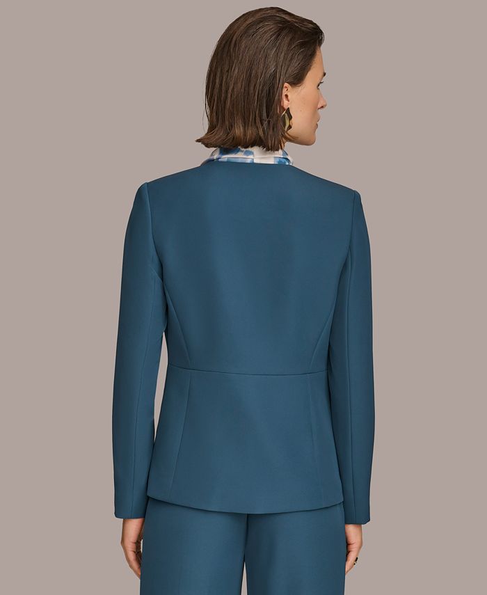 Donna Karan New York Donna Karan Women's Collarless Turnlock Blazer ...
