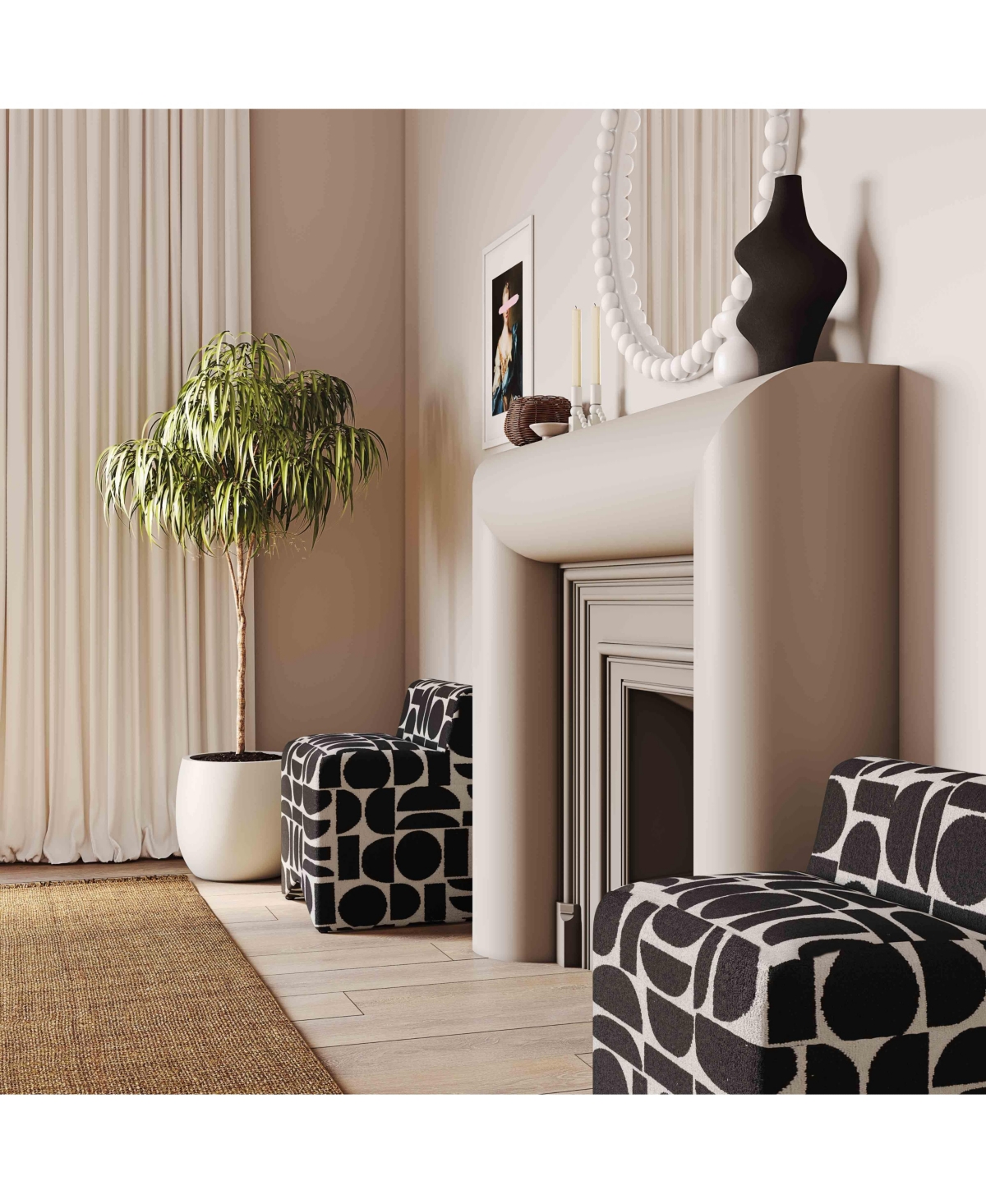 Click here for Tov Furniture 25 Geometric Jacquard Weave Stool -... prices