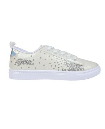 Bebe Big Girl's Low Profile Sneaker with Metallic Print and Holographic ...