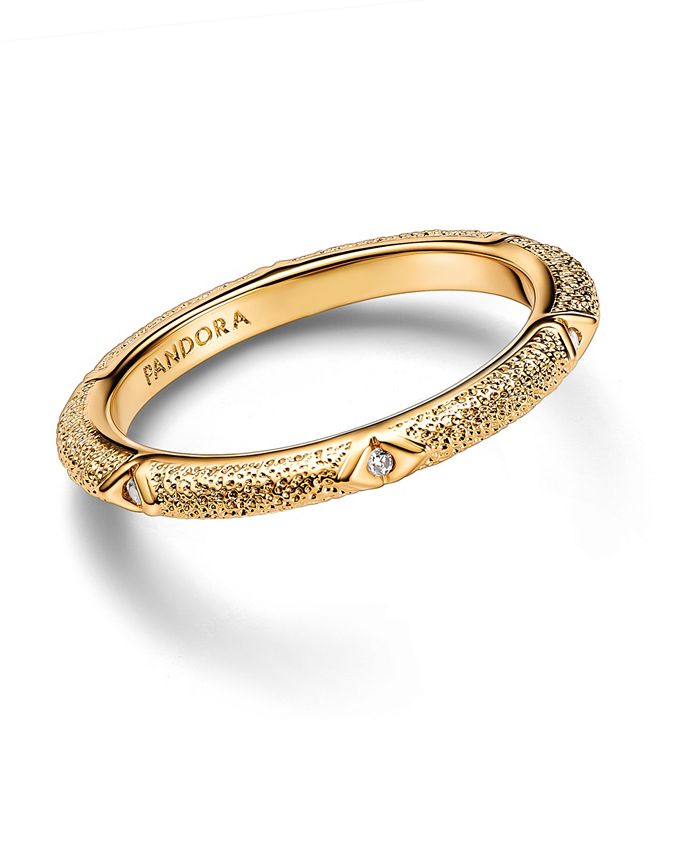 Pandora Texture & Clear Cubic Zirconia Stones Ring - Macy's