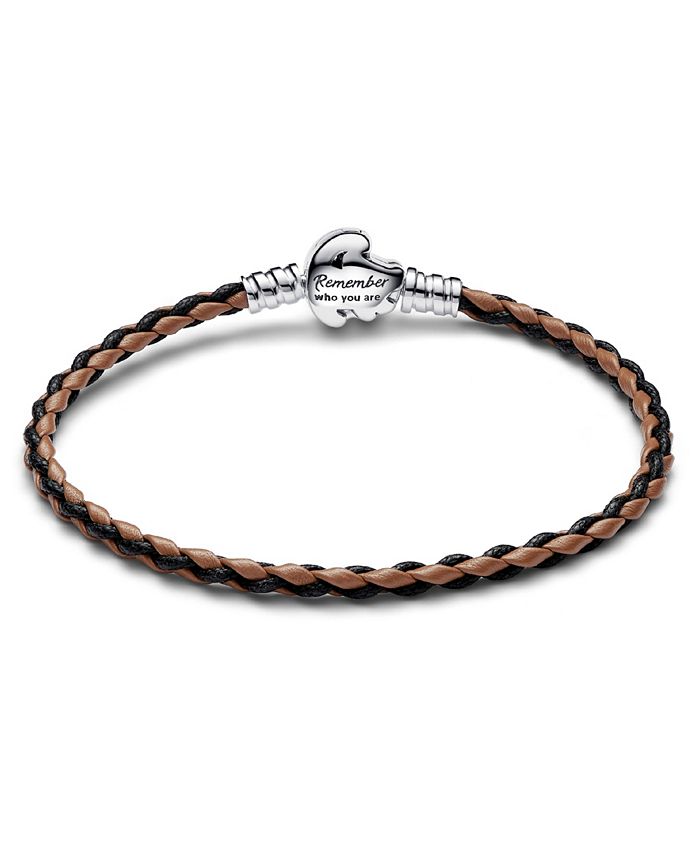 Pandora The Lion King Clasp Braided Leather Bracelet - Macy's