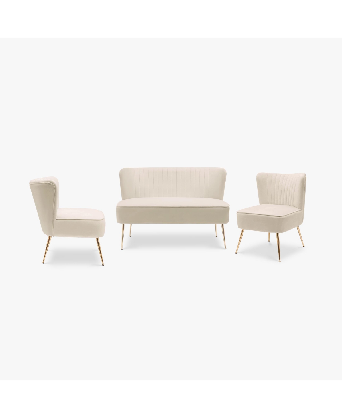 Click here for Mid Century Modern Tufted Velvet Loveseat Sofa Acc... prices