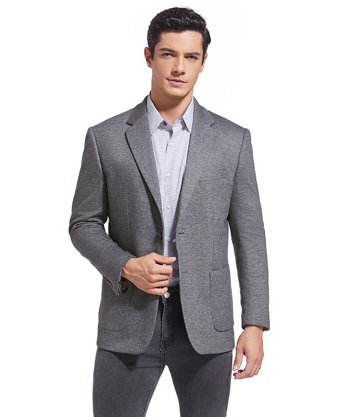 Duchamp London Men's Duchamp Grey Solid Stretch Sport Coat - Macy's