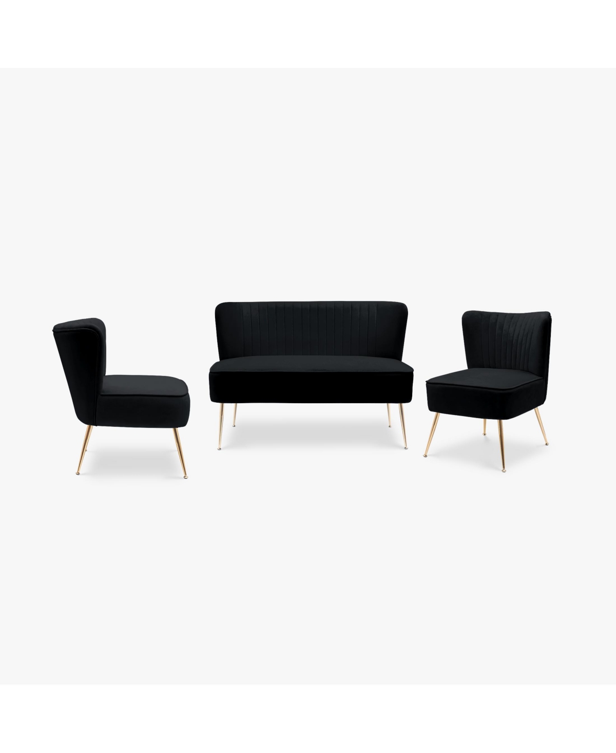 Click here for Mid Century Modern Tufted Velvet Loveseat Sofa Acc... prices