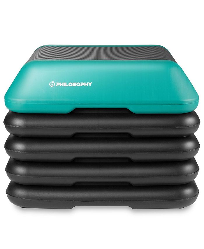 Philosophy Gym Aerobic Exercise Adjustable High Step Platform, with 4 ...