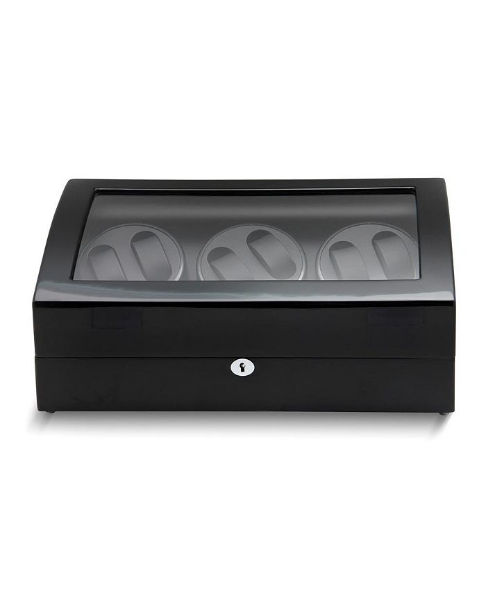 Diamond2Deal High Gloss Acrylic Window Lined Locking Wooden Watch ...