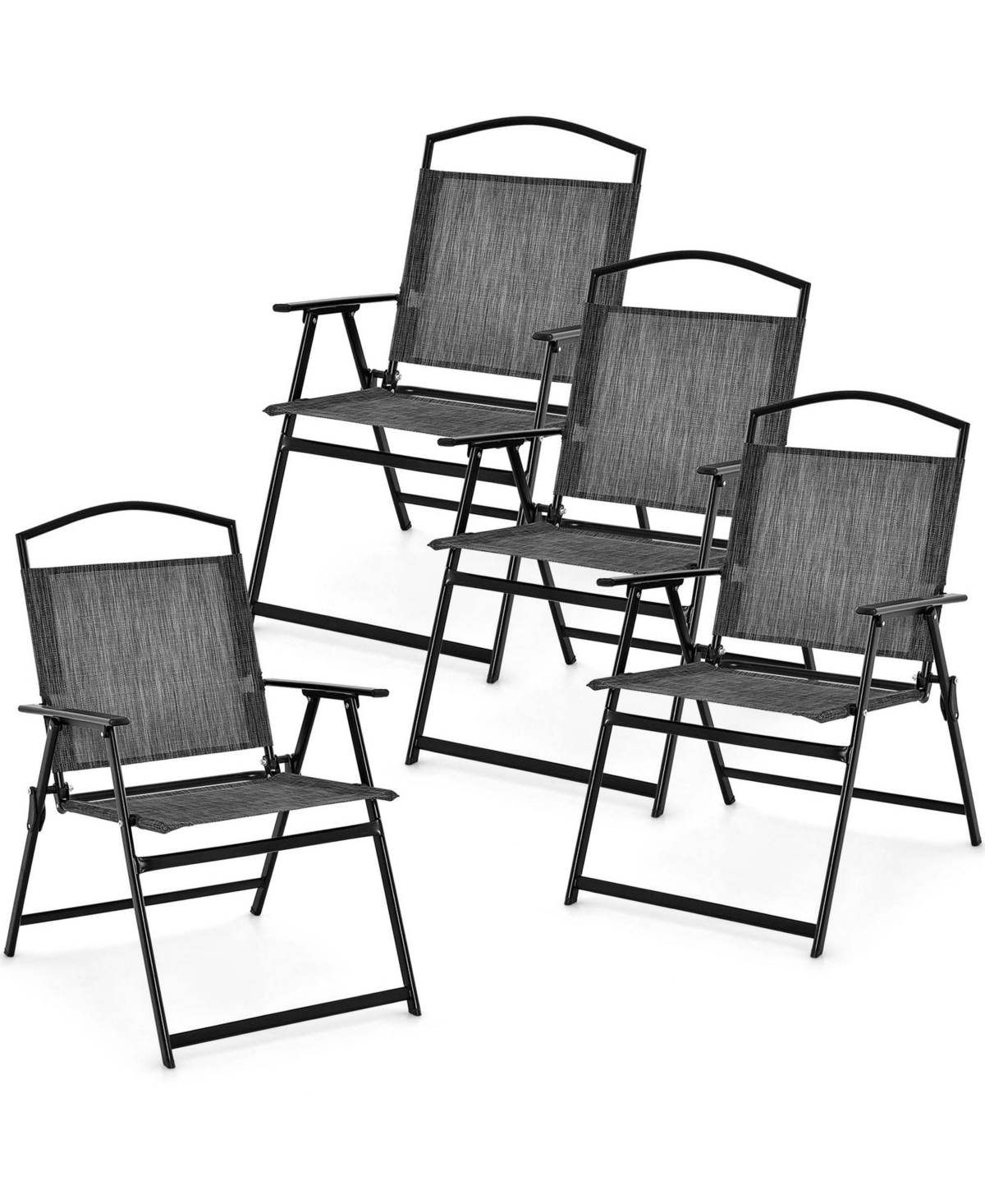 Click here for Costway Patio Folding Dining Chairs Set of 4 with... prices