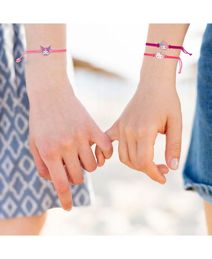 Hello Kitty Sanrio Cord Bracelet 3 Piece Set with Kuromi, My Melody ...