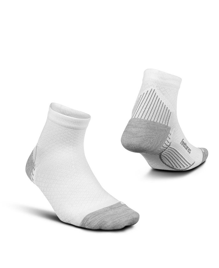 Feetures Men's Plantar Fasciitis Relief Cushion Quarter Sock- Targeted ...