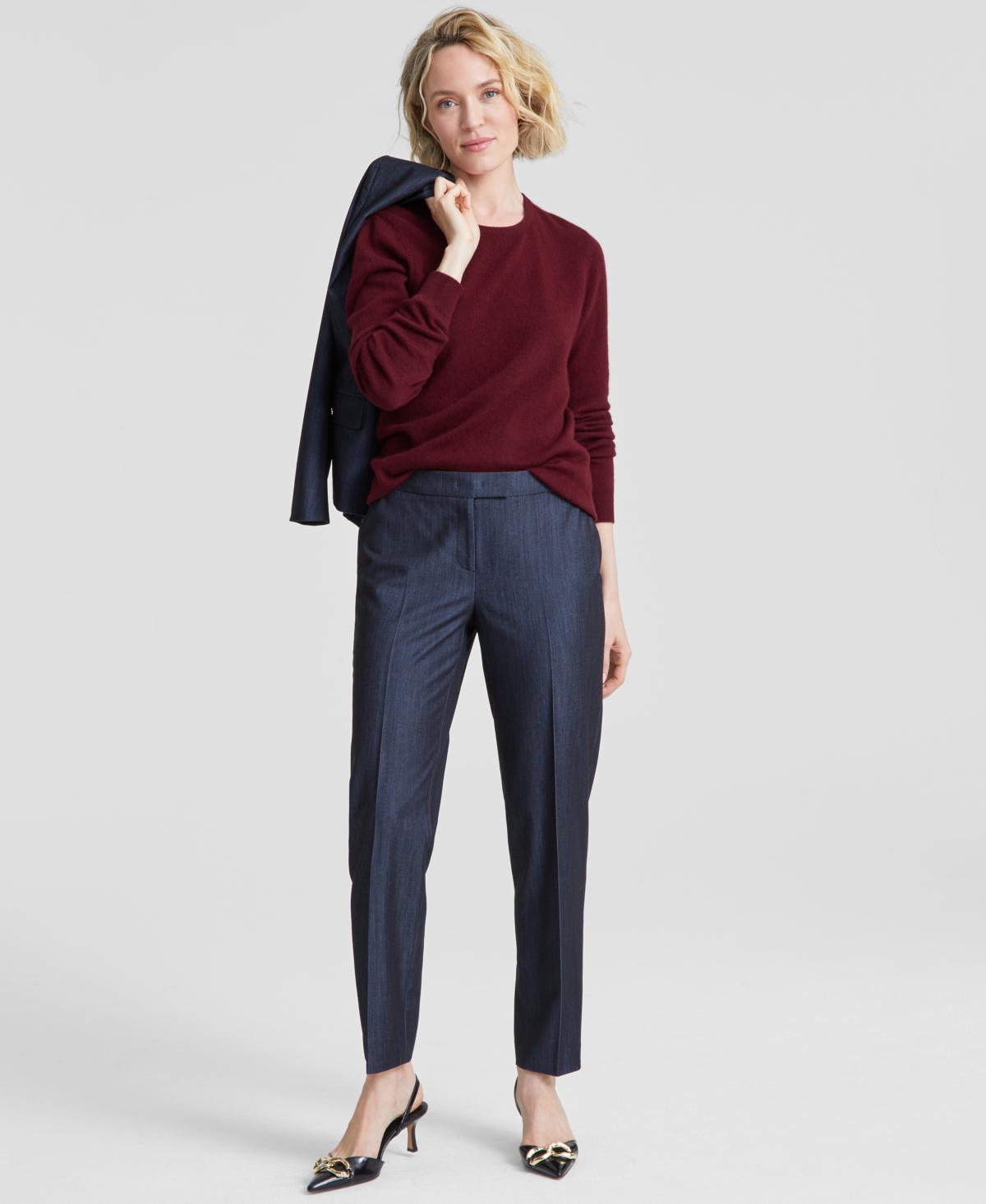 Click here for Charter Club 100 Cashmere Womens Petite Long-Sleev... prices