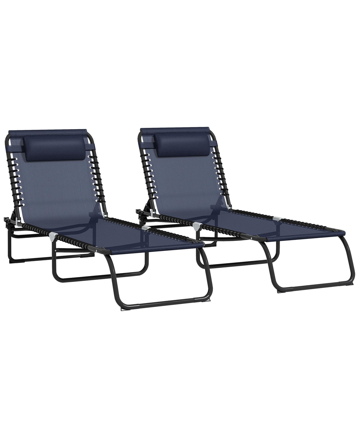 Click here for Outsunny 2 Chaise Lounge Pool Chairs  Folding  Rec... prices