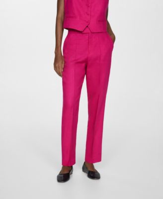 MANGO Women's 100% Linen Suit Trousers - Macy's