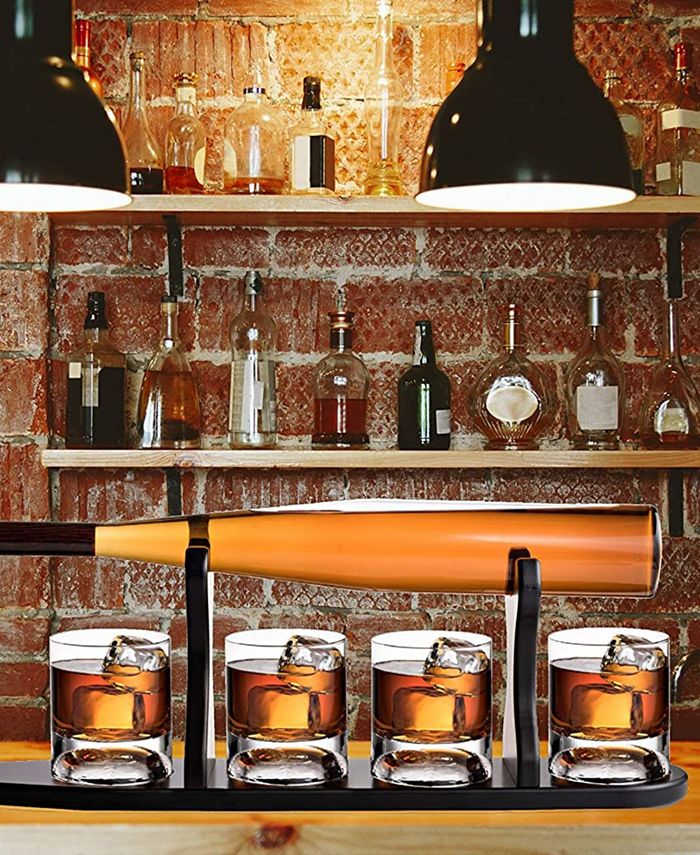 The Wine Savant Baseball Decanter & Glass Set with Stand - Macy's