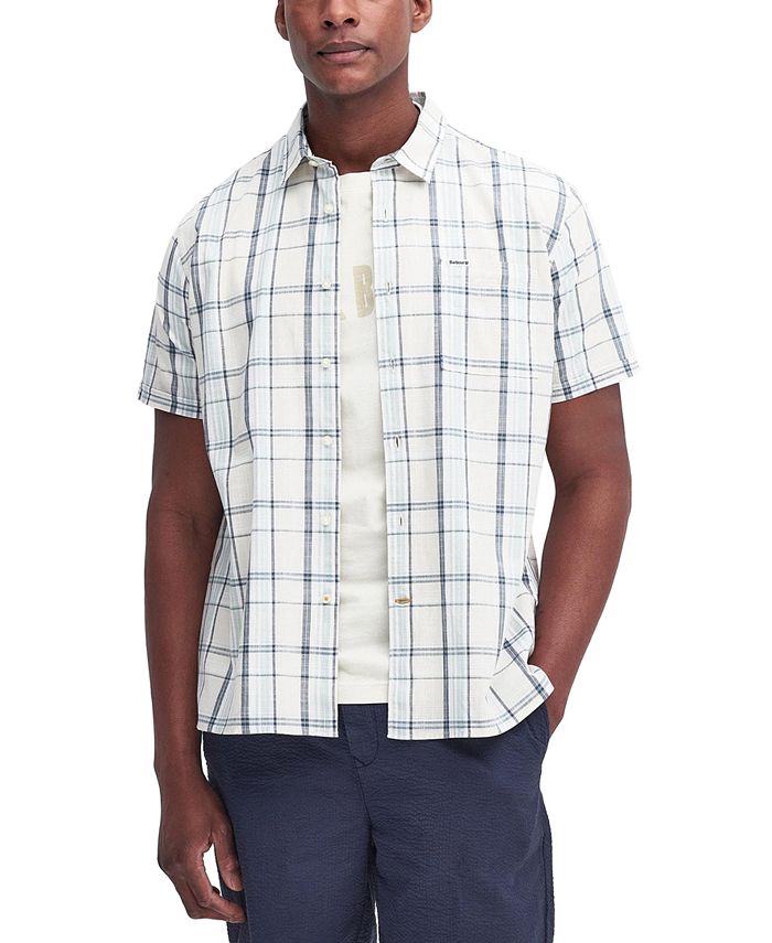 Barbour Men's Lerwick Short Sleeve Button-Front Check Pattern Shirt ...