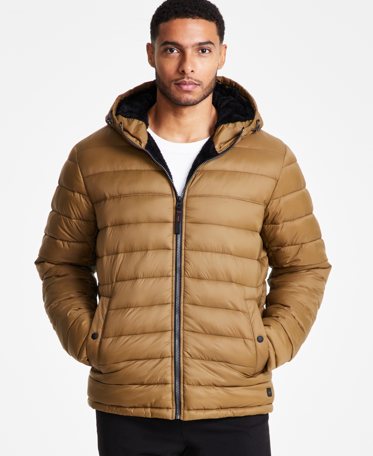 Click here for Hawke & Co. Mens Sherpa Lined Hooded Puffer Jacket... prices