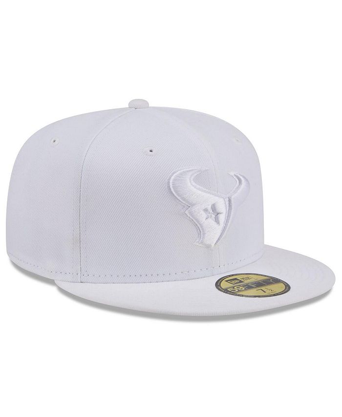 New Era Men's White Houston Texans White on White 59FIFTY Fitted Hat ...