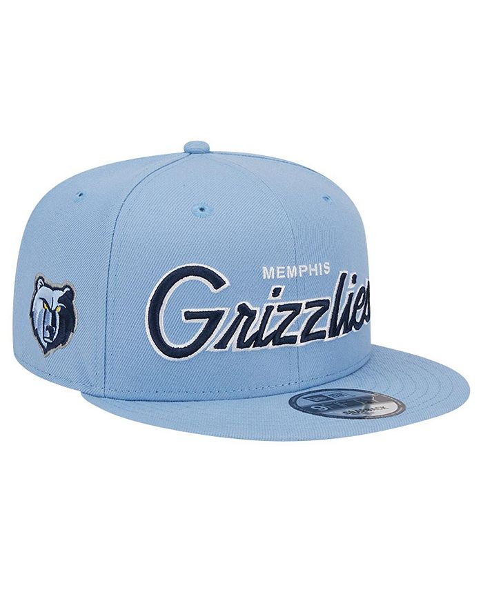New Era Men's Light Blue Memphis Grizzlies Evergreen Script Side Patch ...