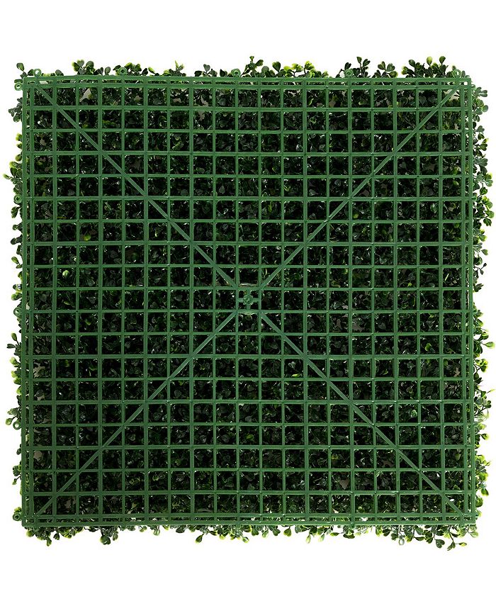 Costway 12 PCS 20''x20'' Artificial Boxwood Plant Wall Panel Hedge ...