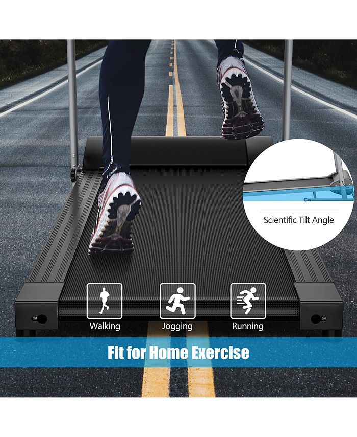 Costway 1100W Folding Treadmill Electric Support Motorized Power - Macy's
