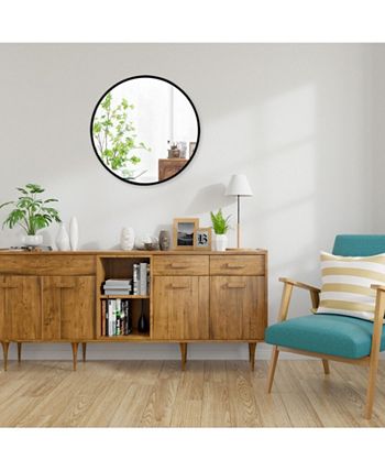 SUGIFT 16-inch Round Wall Mirror with Aluminum Alloy Frame - Macy's
