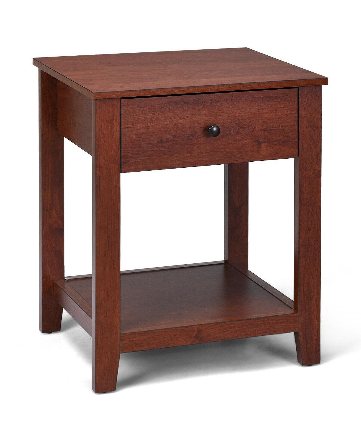 Click here for Night Stand End Side Table Bedside Accent Table -... prices