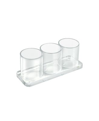 AZAR DISPLAYS Three Cup Cylinder Deluxe Clear Acrylic Holder for ...