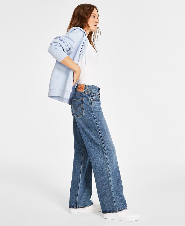 Levi's Women's Super-Low Double-Button Relaxed-Fit Denim Jean in Short ...