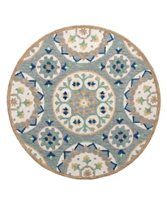 LR Home Rochelle RUG-135 3'x3' Round Area Rug - Macy's