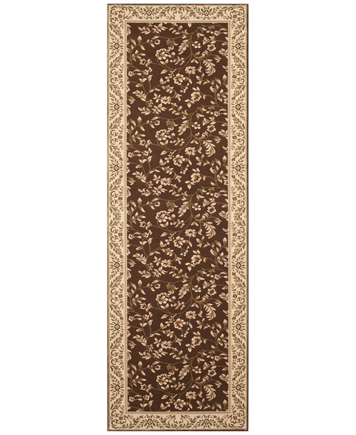 Kenneth Mink CLOSEOUT! KM Home Area Rug, Princeton Floral Brown 2'7" x ...