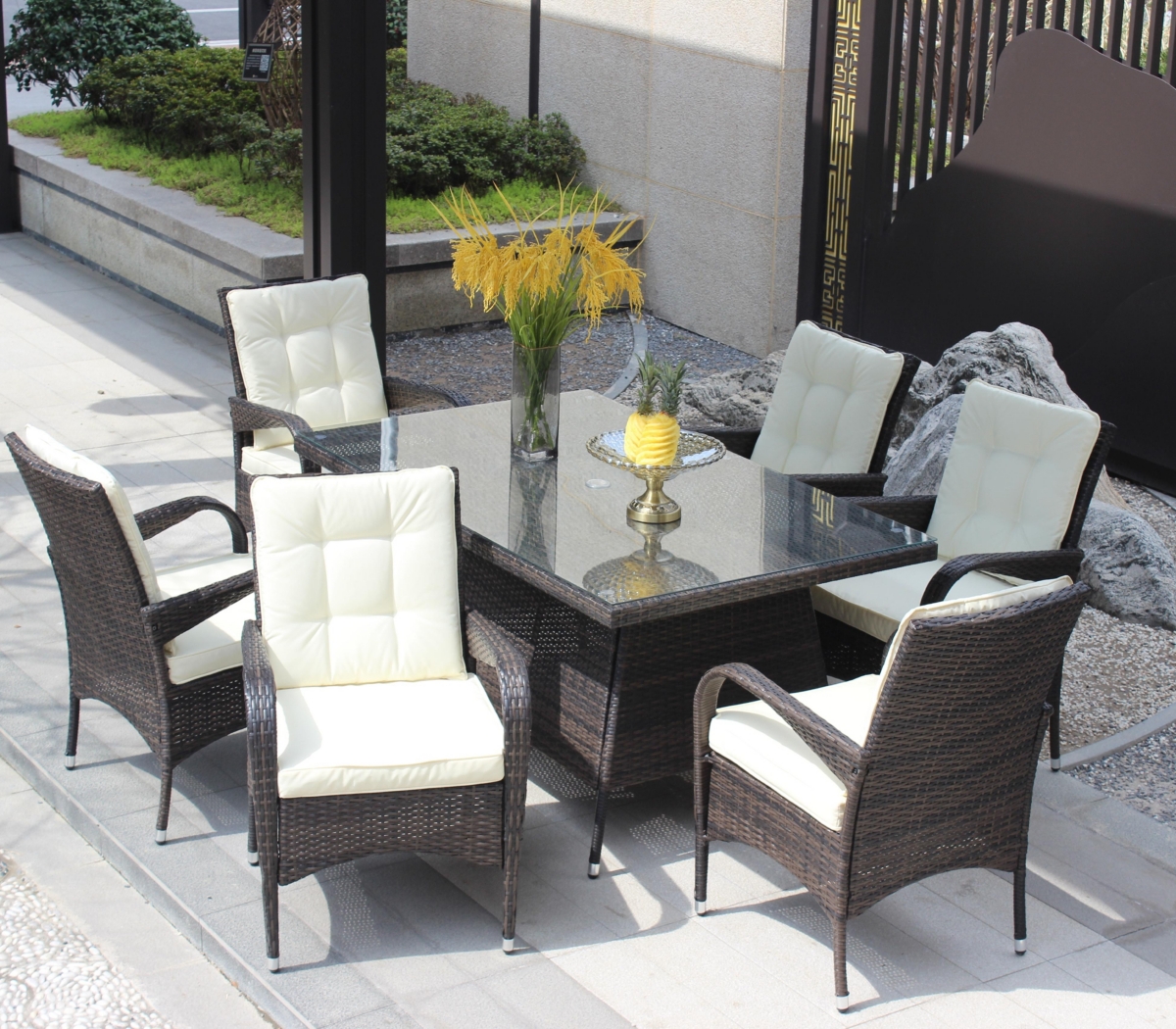 Click here for Streamdale 7-Piece Patio Dining Set with Cushions... prices