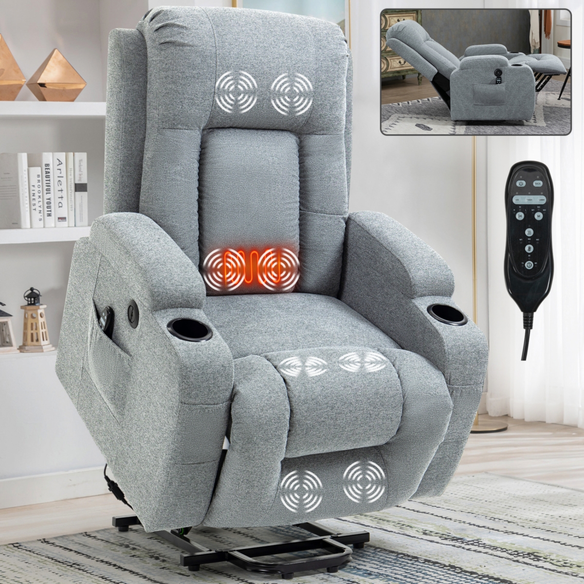 Click here for Simplie Fun 350lbs Power Lift Recliner with Massag... prices
