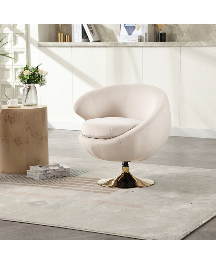 Simplie Fun 360 Degree Swivel Cuddle Chairs, Round Armchairs for Home ...