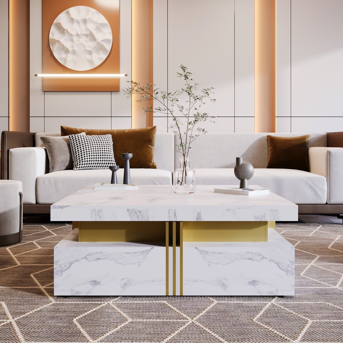 Click here for Streamdale Modernsquare Storage Coffee Table With... prices