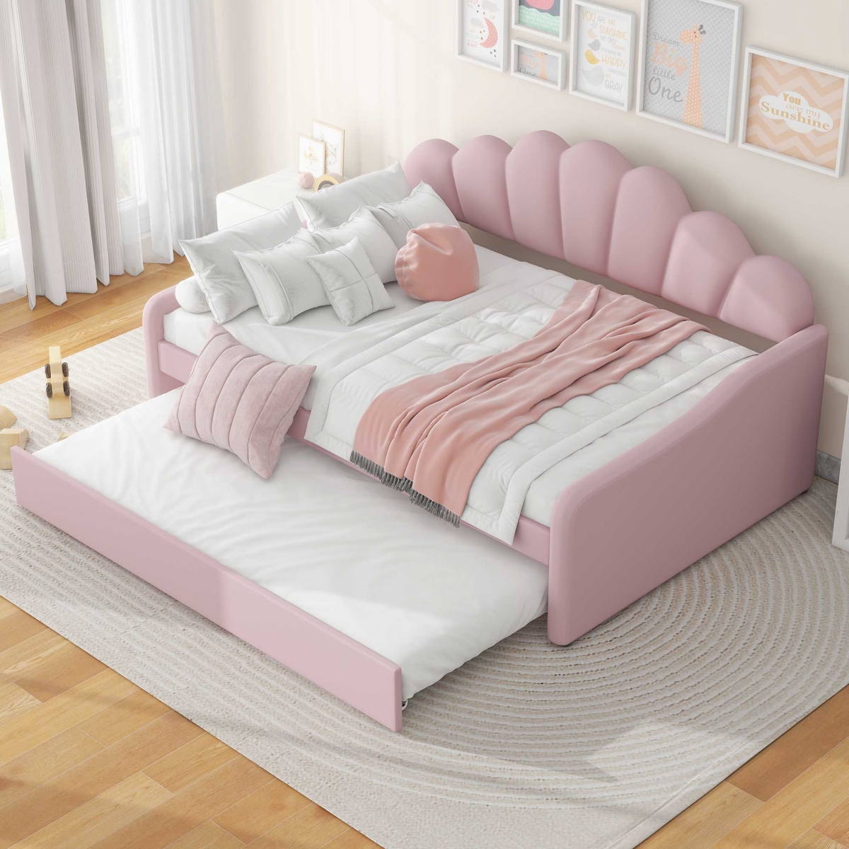 Click here for Streamdale Full-Size Upholstered Daybed with Trund... prices