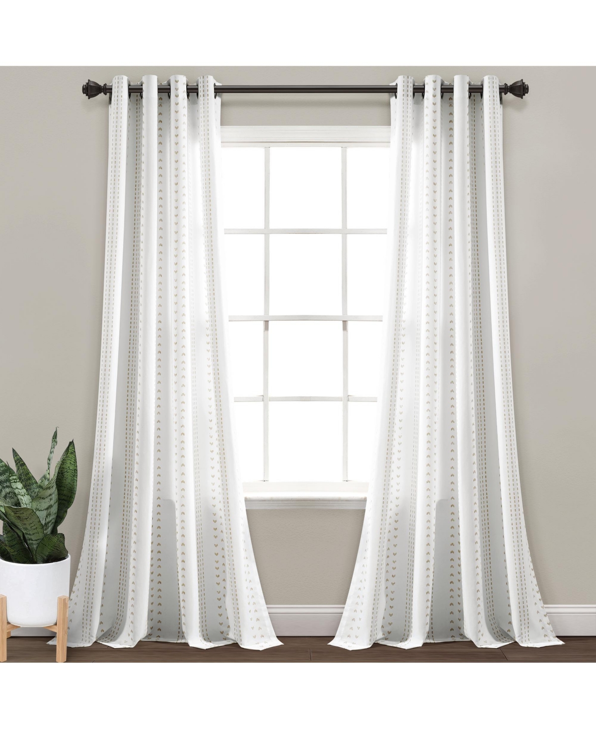 Click here for Lush Decor Hygge Stripe Window Curtain Panels - Ta... prices