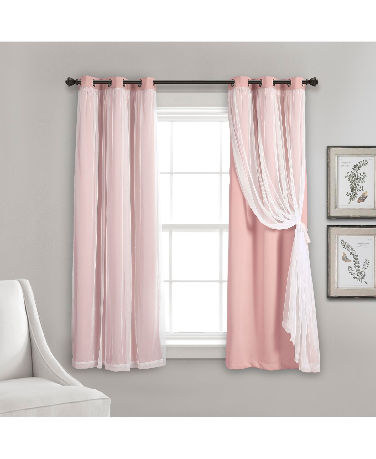 Click here for Lush Decor Grommet Sheer Panels With Insulated Bla... prices