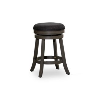 Streamdale Furniture 24" Counter Stool, Weathered Gray Finish, Charcoal ...
