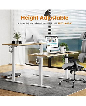 Simplie Fun Electric Height Adjustable Standing Desk, Sit To Stand ...