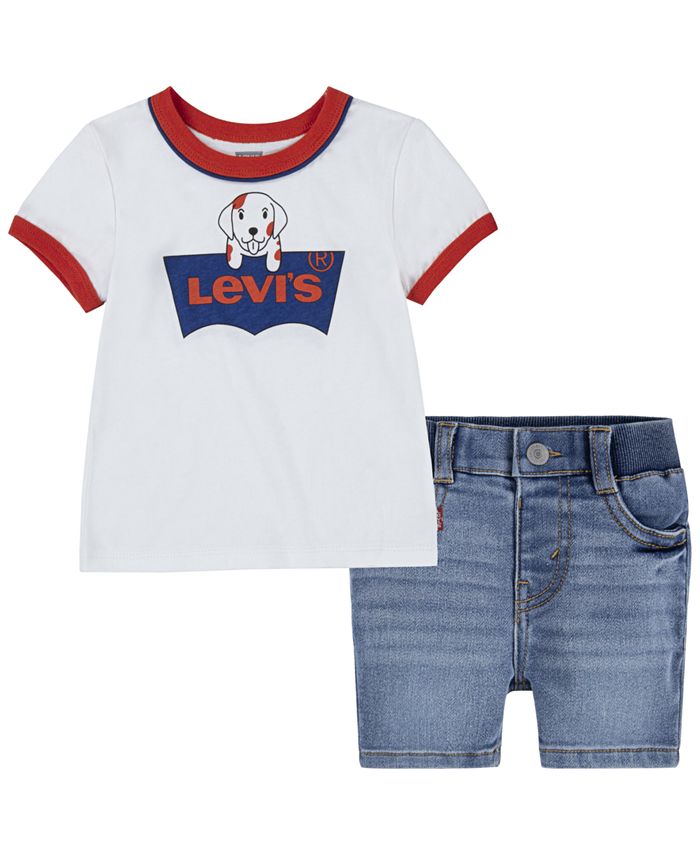 Levi's Baby Boys Ringer Tee and Shorts Set - Macy's
