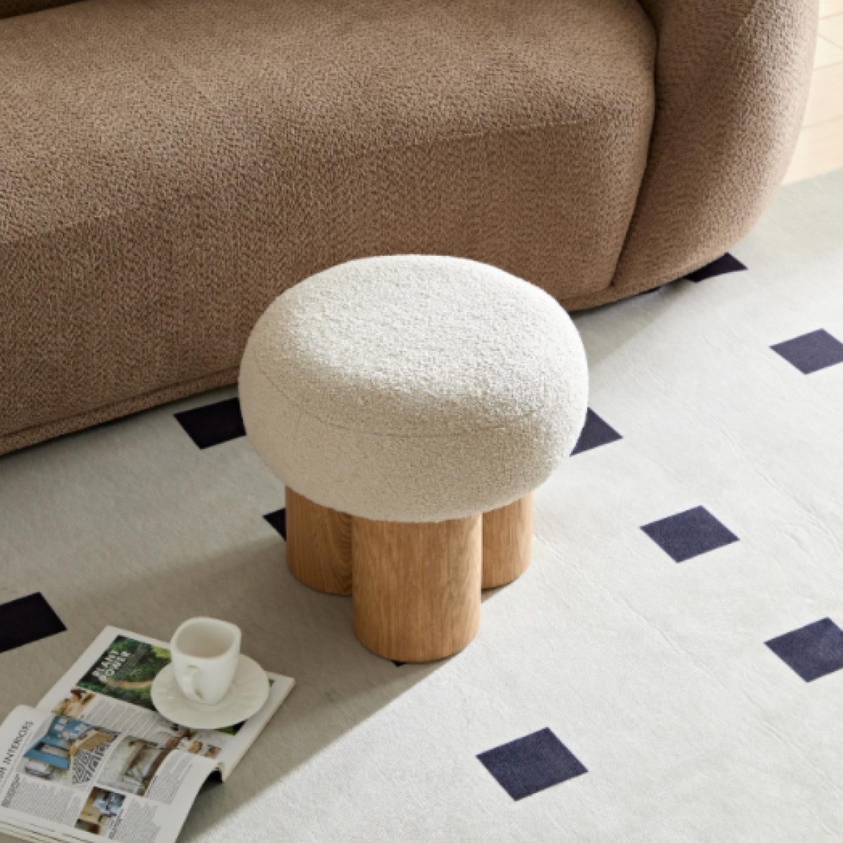 Click here for Simplie Fun Mushroom Stool  Grieg Plush Cushion  W... prices