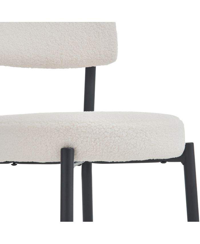 Simplie Fun Modern teddy fabric bar stools - Stylish island seating ...