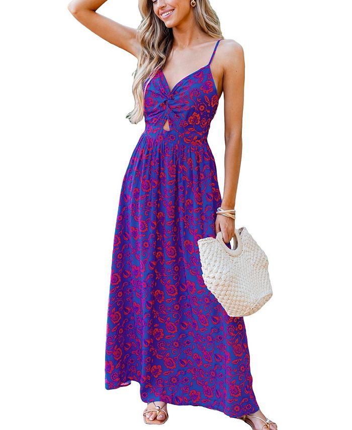 CUPSHE Women's Paisley Print Twisted Maxi Beach Dress - Macy's