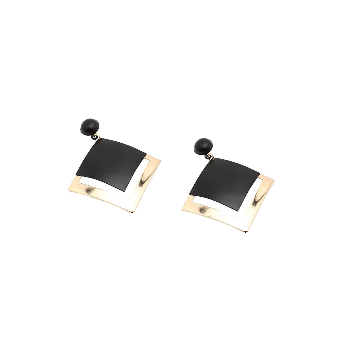 Click here for Sohi Womens Contrast Drop Earrings - Black prices