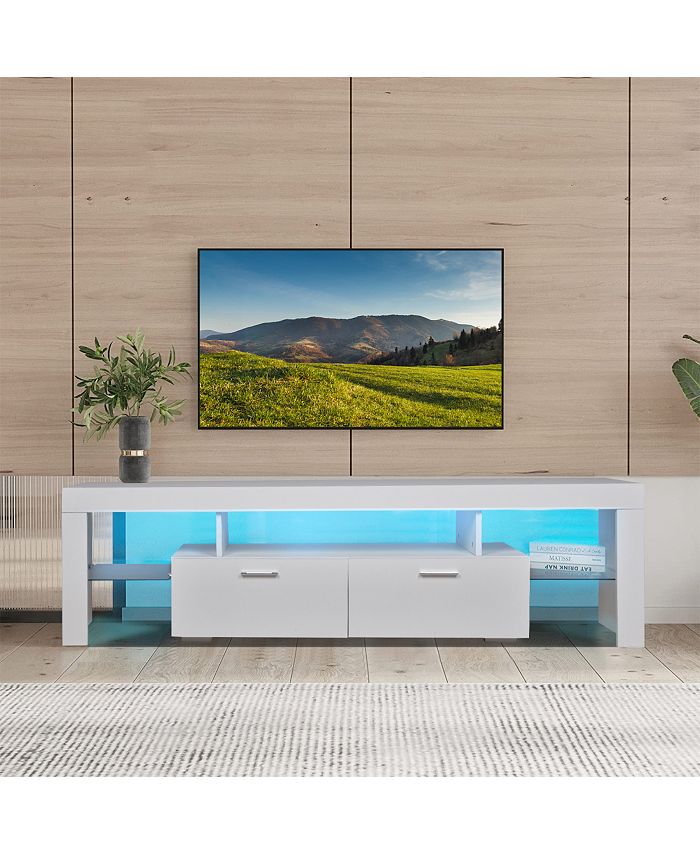 Simplie Fun Modern 75 Inch LED TV Stand with Storage - Macy's