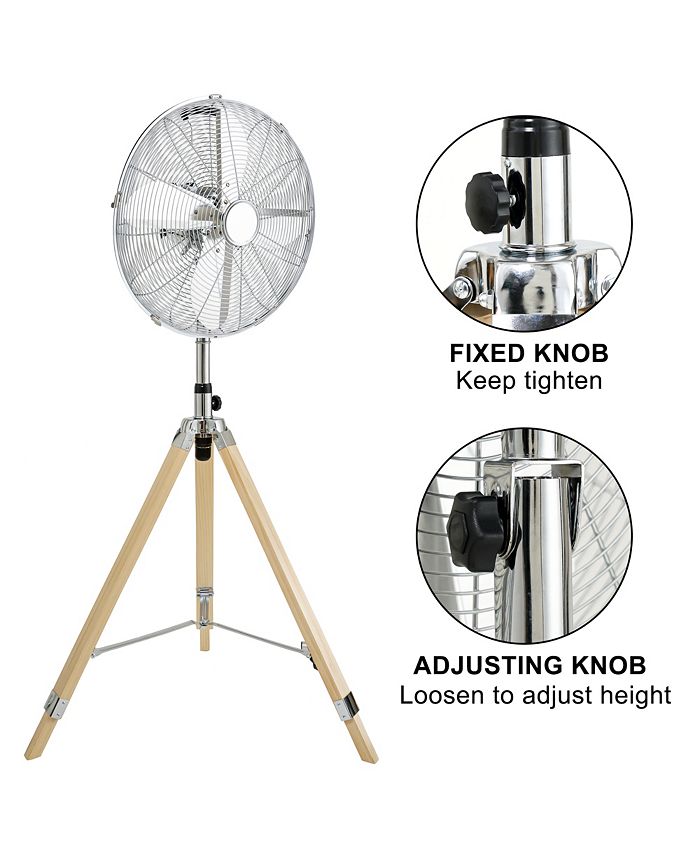 Simplie Fun Simple Deluxe Retro Tripod Fan, Home Air Circulation ...