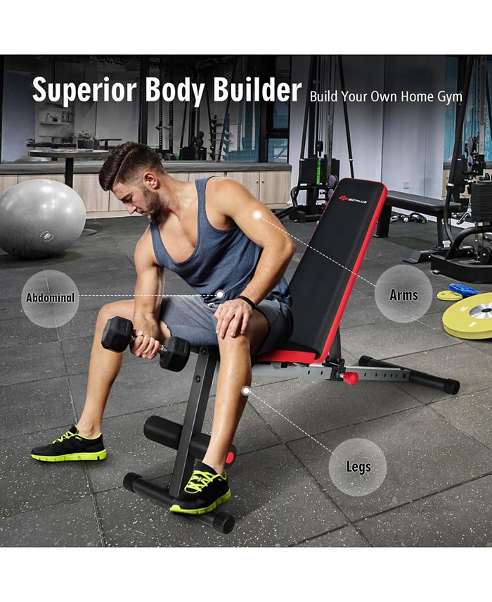 Slickblue Multi-function Weight Bench with Adjustable Backrest - Macy's