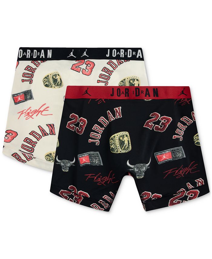 Jordan Men's 2-Pack MJ Essentials Poly Dri-FIT Printed Boxer Briefs ...