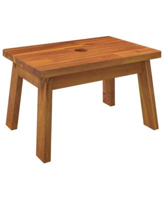Step Stool 15"x10.2"x8.7" Solid Wood Acacia - Macy's