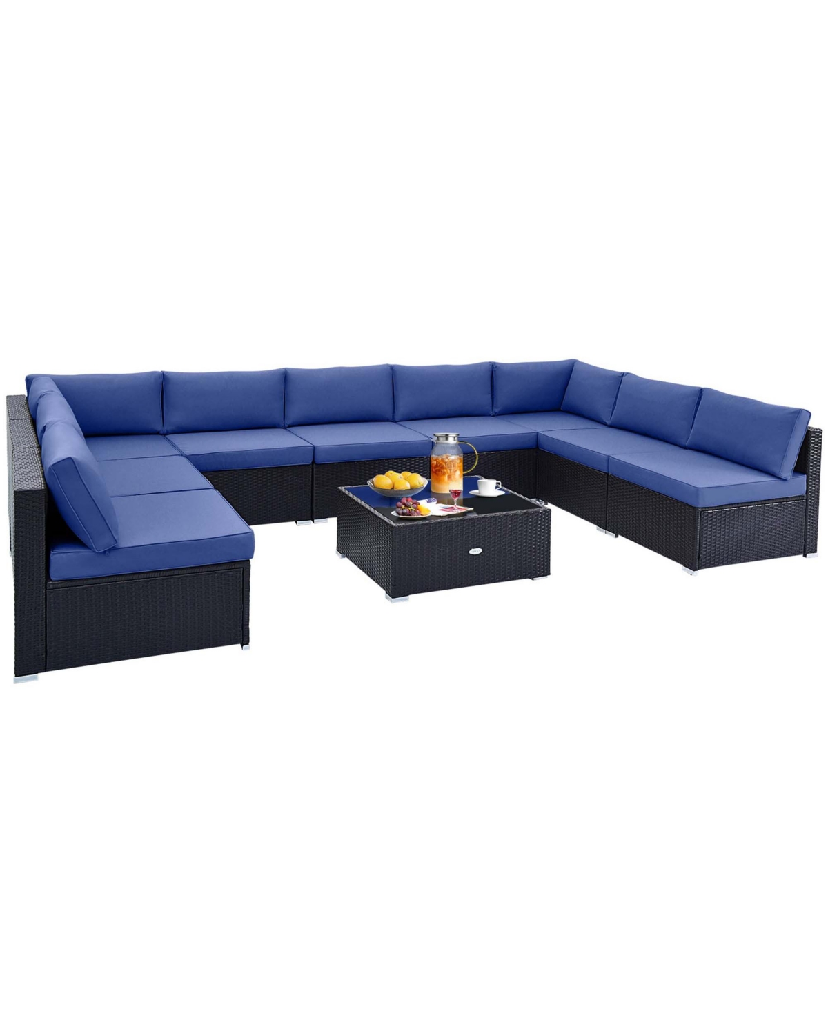 Click here for 10 Pcs Patio Rattan Furniture Set Outdoor Wicker S... prices